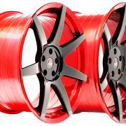 TWO TONE RED / GLOSS BLACK CUSTOM FINISH PROJECT 6GR - Project 6GR