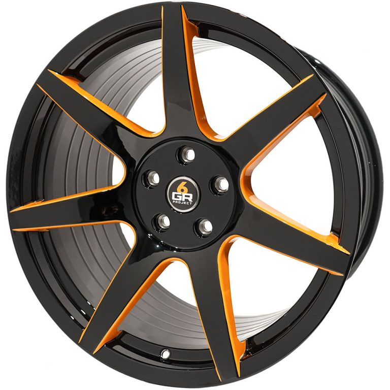 BRIGHT ORANGE / GLOSS BLACK CUSTOM FINISH PROJECT 6GR - Project 6GR