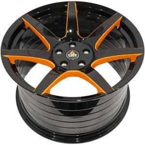 BRIGHT ORANGE / GLOSS BLACK CUSTOM FINISH PROJECT 6GR - Project 6GR