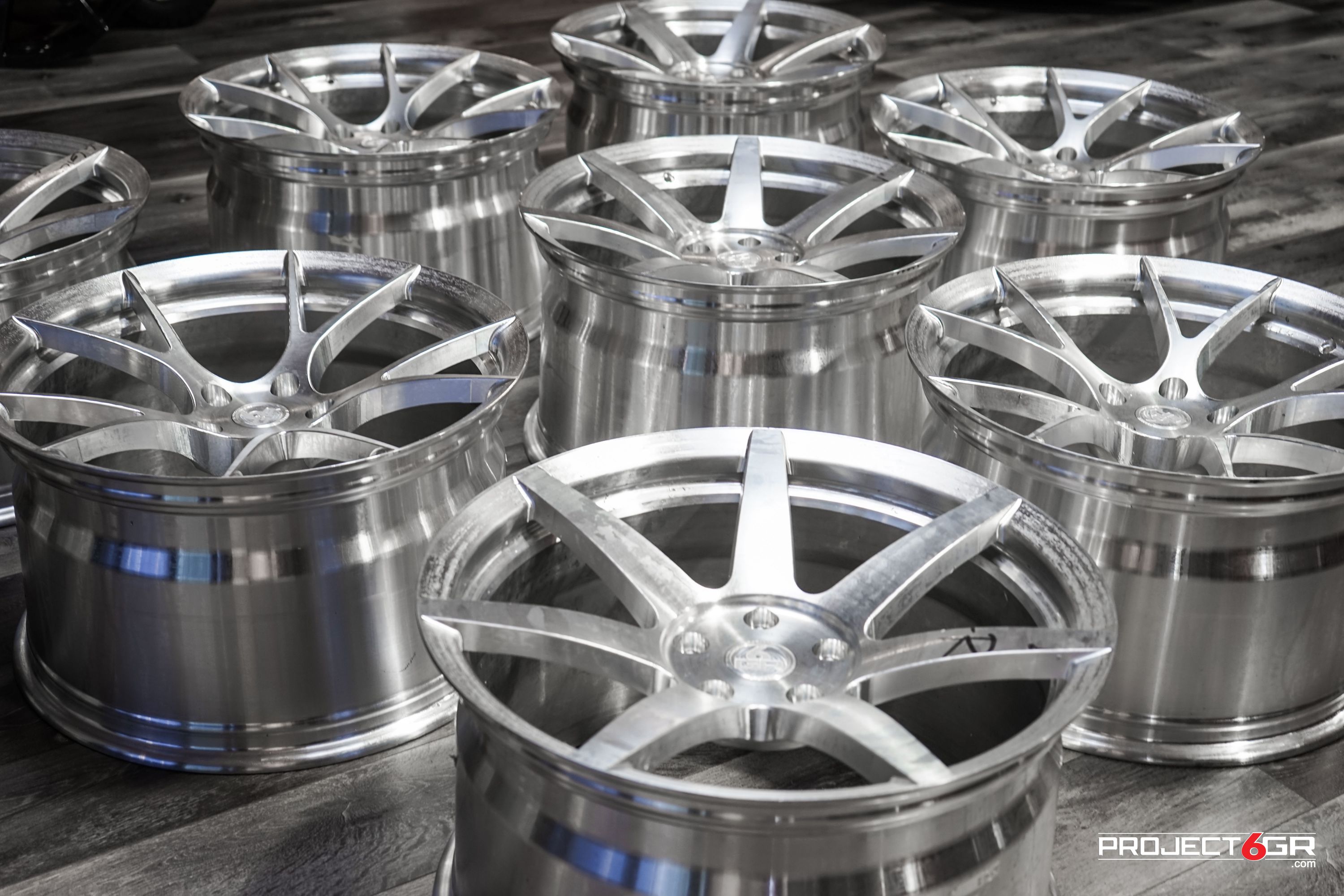 Project 6GR 10-TEN Full Forged 3-piece wheels for Ford Mustang, Dodge ...